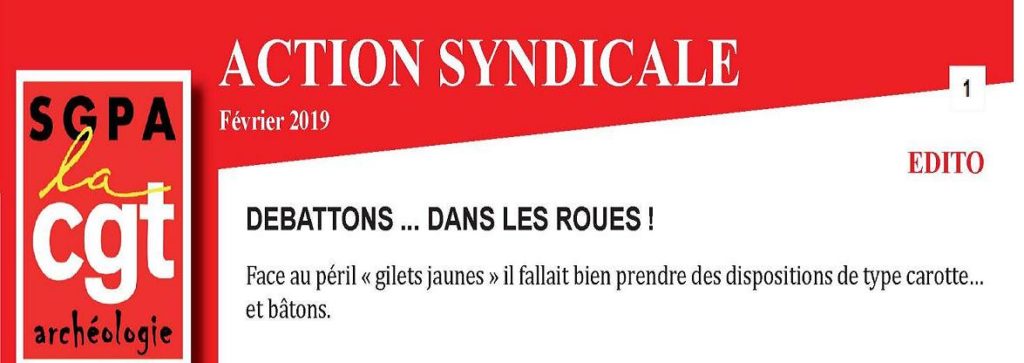 ACTION SYNDICALE SGPA-CGT février 2019 - la CGT Culture